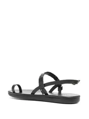 ANCIENT GREEK SANDALS Kamara Leather Sandals - Black