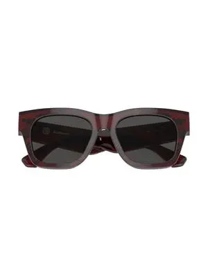 Burberry Checkered Wayfarer Sunglasses - Red