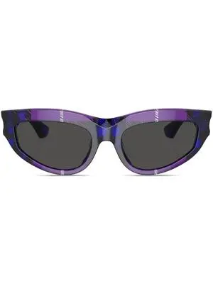 Burberry Checkered Cat-eye Sunglasses - Purple