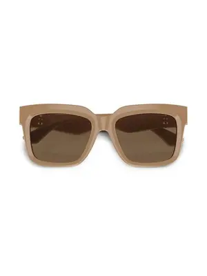 Burberry Monogram Plaque Wayfarer Sunglasses