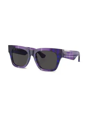 Burberry Checkered Wayfarer-frame Sunglasses
