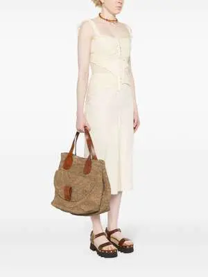 IBELIV Laza Ii Raffia Tote Bag - Neutrals