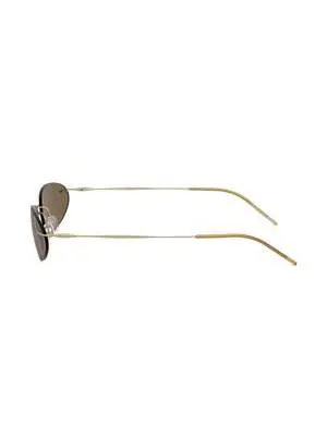 Giorgio Armani Rimless Oval Sunglasses - Gold