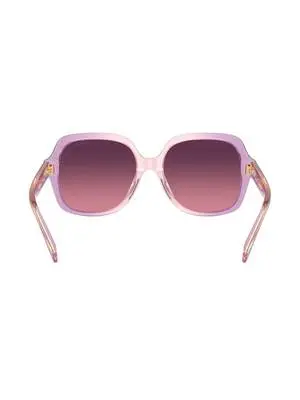 COACH Square Frame Logo Engraved Sunglasses - Purple