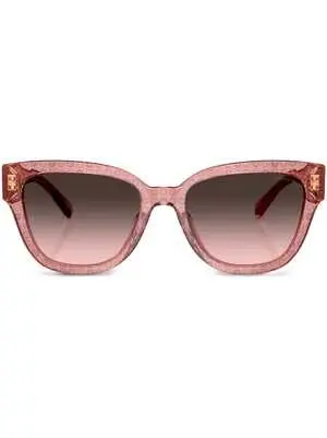 Coach Floral-Print Square-Frame Sunglasses - Pink | Editorialist display picture 1