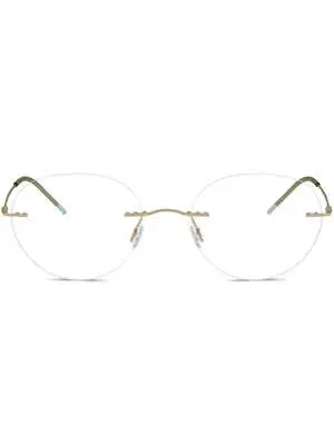 Giorgio Armani Round-frame Glasses - Gold
