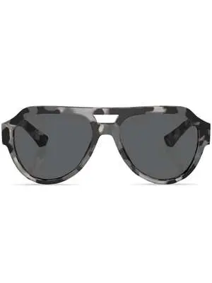 Dolce & Gabbana Tortoiseshell Pilot Sunglasses - Grey