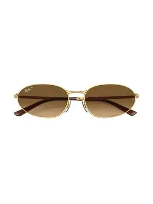 Ray-ban Oval-frame Sunglasses - Gold