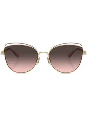 COACH Coach Bandit Wire Oval-Frame Sunglasses Gold