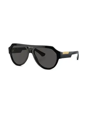 Dolce & Gabbana Logo Pilot Sunglasses