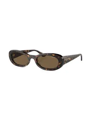 VOGUE EYEWEAR Tortoiseshell-effect Oval-frame Sunglasses