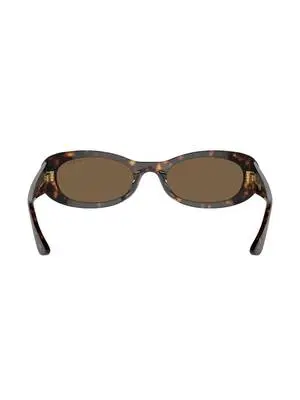 VOGUE EYEWEAR Tortoiseshell-effect Oval-frame Sunglasses