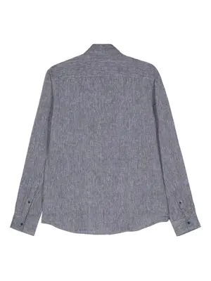 Michael Kors Slub-texture Linen Shirt - Grey