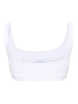 MARINE SERRE Moon-embroidered Bra - White