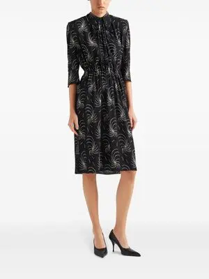 Prada Graphic-print Crepe Shirtdress