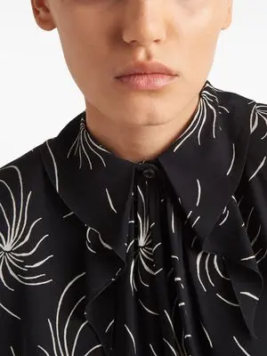 Prada Graphic-print Crepe Shirtdress