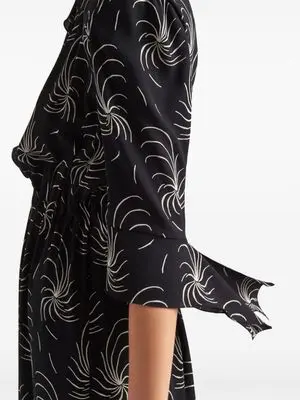 Prada Graphic-print Crepe Shirtdress