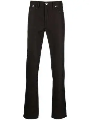 Brioni Low-rise Slim-fit Tapered Trousers - Brown