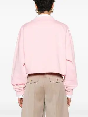 Marni Logo-embroidered Cropped Sweatshirt
