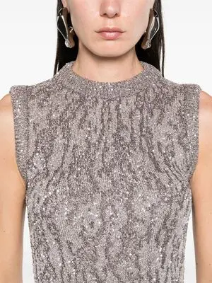 Acne Studios Sequin-embellished Knitted Maxi Dress