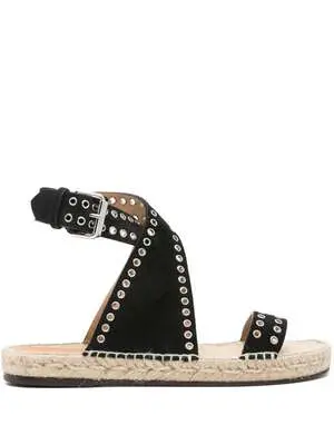 Isabel Marant Étoile Illya Eyelet Detailing Espadrilles - Black