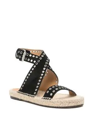 Isabel Marant Étoile Illya Eyelet Detailing Espadrilles - Black