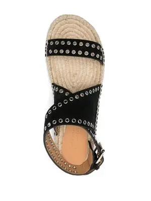 Isabel Marant Étoile Illya Eyelet Detailing Espadrilles - Black