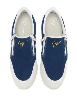 GIUSEPPE ZANOTTI Ilde Run Double-zip Low-top Sneakers - Blue