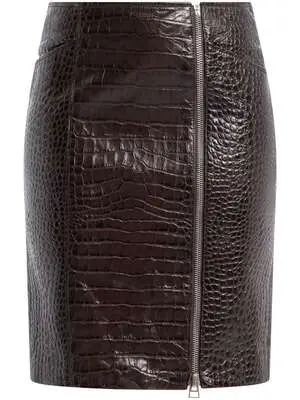 TOM FORD Crocodile-effect Mini Skirt