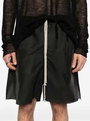 Rick Owens Semi-sheer Silk Blend Shorts