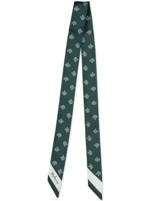Mulberry Small Skinny Tree-print Scarf - Green