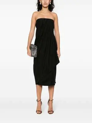 Gauge81 Onna Strapless Silk Midi Dress