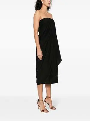 Gauge81 Onna Strapless Silk Midi Dress