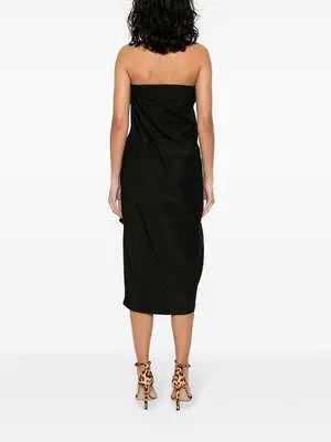 Gauge81 Onna Strapless Silk Midi Dress