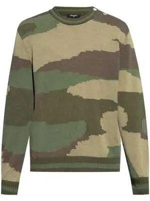 Balmain Camouflage-pattern Jumper
