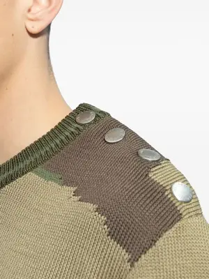 Balmain Camouflage-pattern Jumper