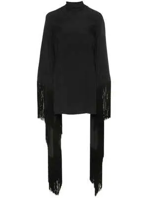 TALLER MARMO Del Mar Fringed Mini Dress - Black