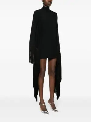 TALLER MARMO Del Mar Fringed Mini Dress - Black