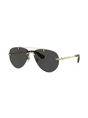 Burberry Metallic Aviator Sunglasses - Gold