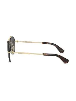 Burberry Metallic Aviator Sunglasses - Gold