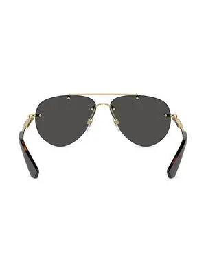Burberry Metallic Aviator Sunglasses - Gold