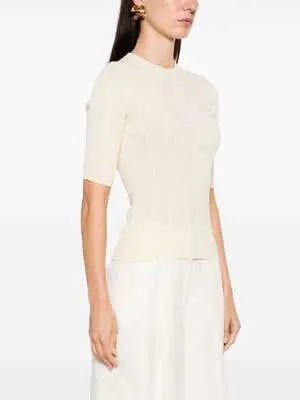 Peserico Short-sleeve Ribbed Jumper