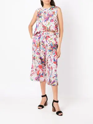 OLYMPIAH Abstract-print Sleeveless Blouse