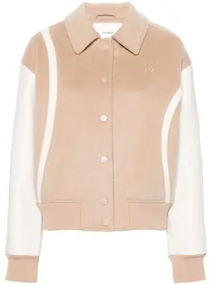 Axel Arigato Bay Wool-blend Varsity Jacket - Neutrals