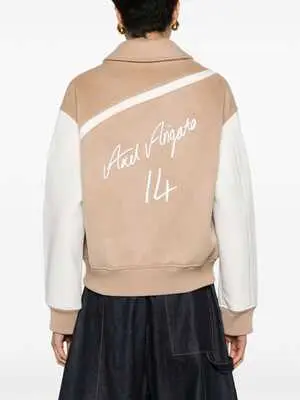 Axel Arigato Bay Wool-blend Varsity Jacket - Neutrals