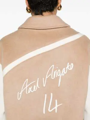 Axel Arigato Bay Wool-blend Varsity Jacket - Neutrals