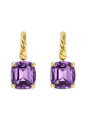 David Yurman 18kt Yellow Marbella Amethyst Drop Earrings - Gold