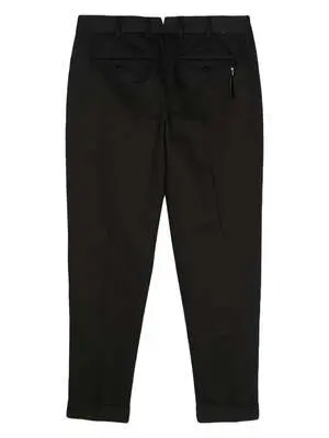 PT TORINO Mid-rise Tapered Trousers - Black
