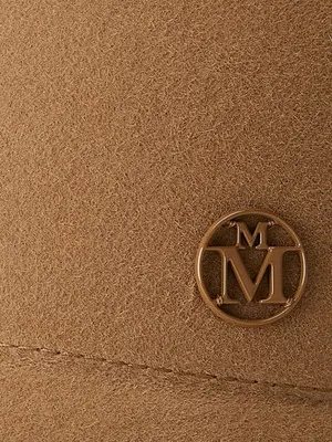 MAISON MICHEL Logo-plaque Cap - Brown