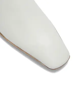 JIL SANDER Square-toe Leather Mules - White